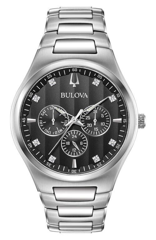 Bulova Stainless Steel Bracelet Watch, 40Mm in Gray for Men | Lyst