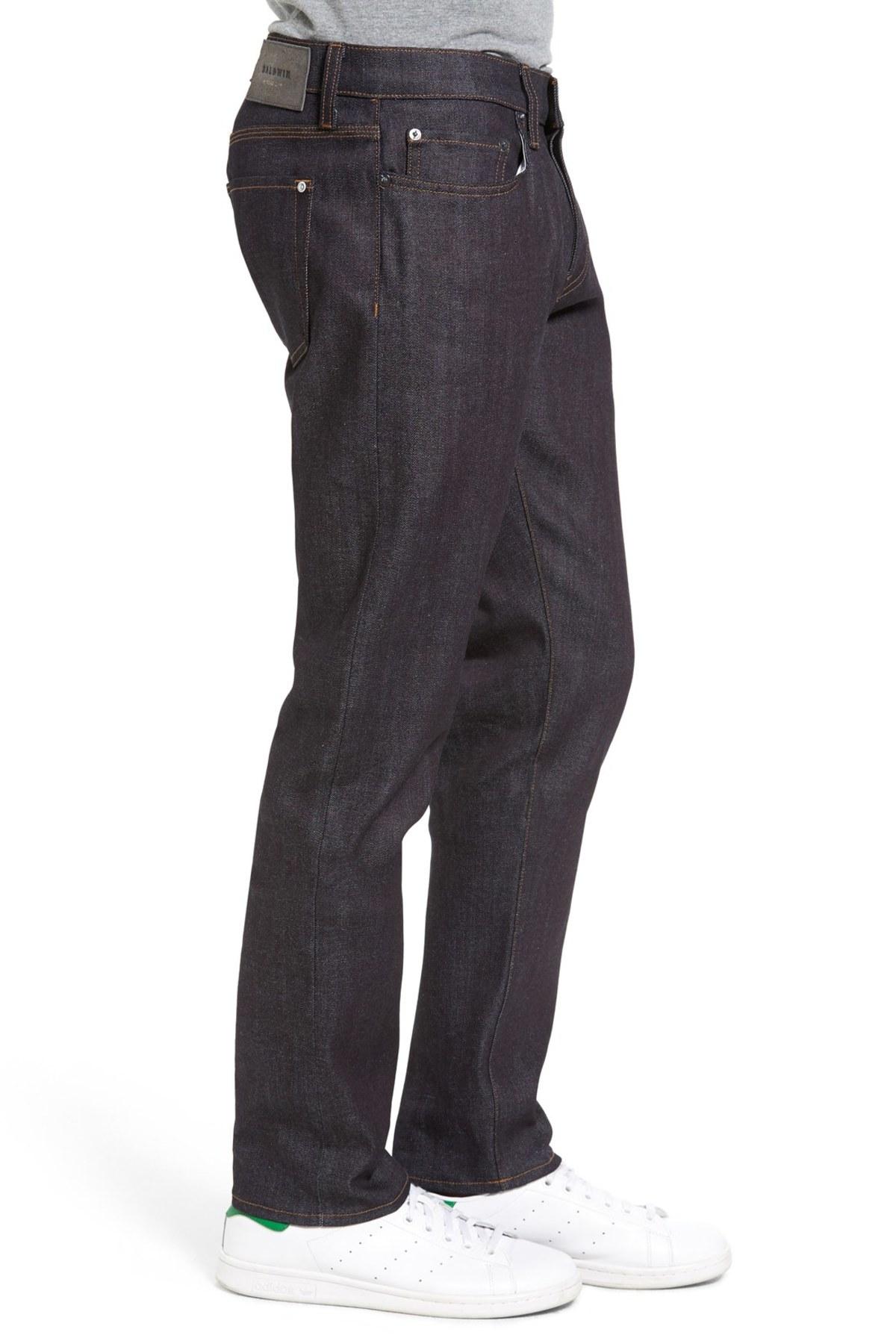 Baldwin Denim Henley Slim Fit Raw Selvedge Denim Jeans (dry/dark Blue ...