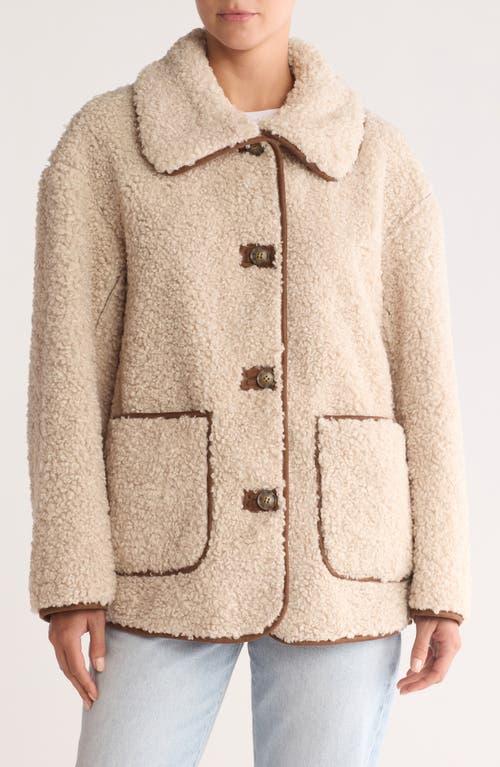 Lucky Brand Reversible Faux Shearling & Faux Suede Barn Jacket in ...