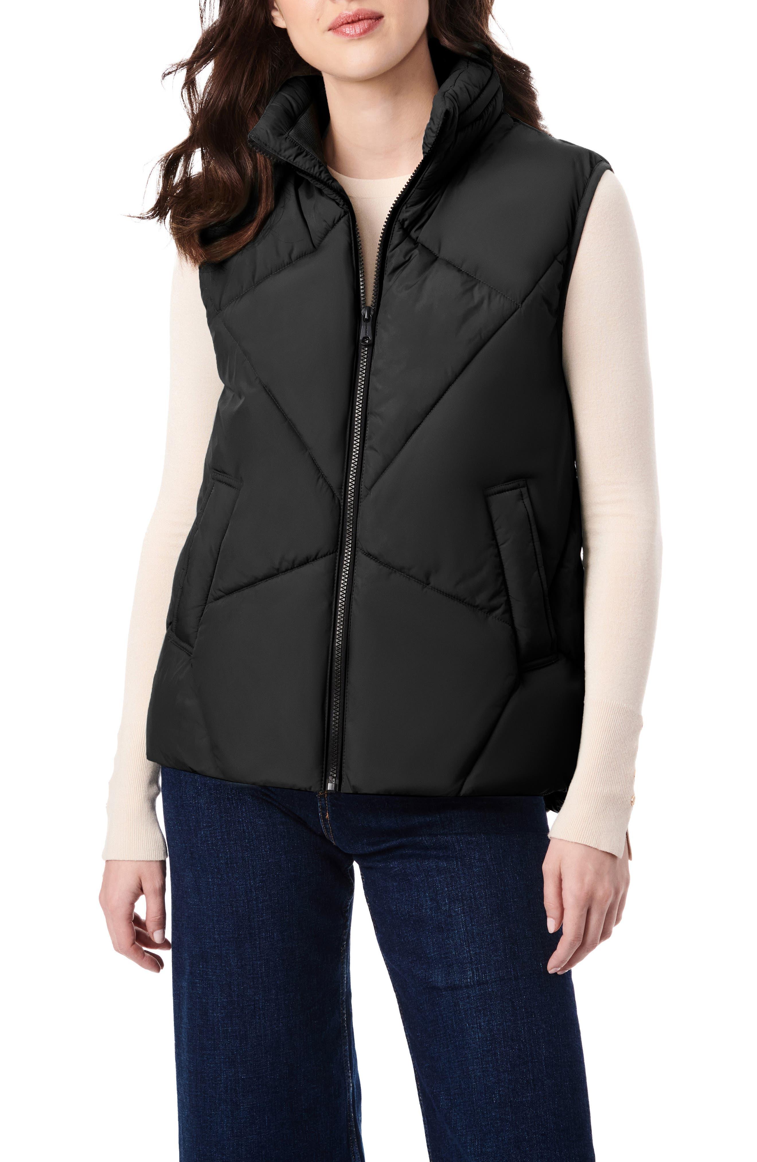 Bernardo Abstract Quilted Vest in Black | Lyst Bernardo Abstract Quilted Vest in Black | Lyst