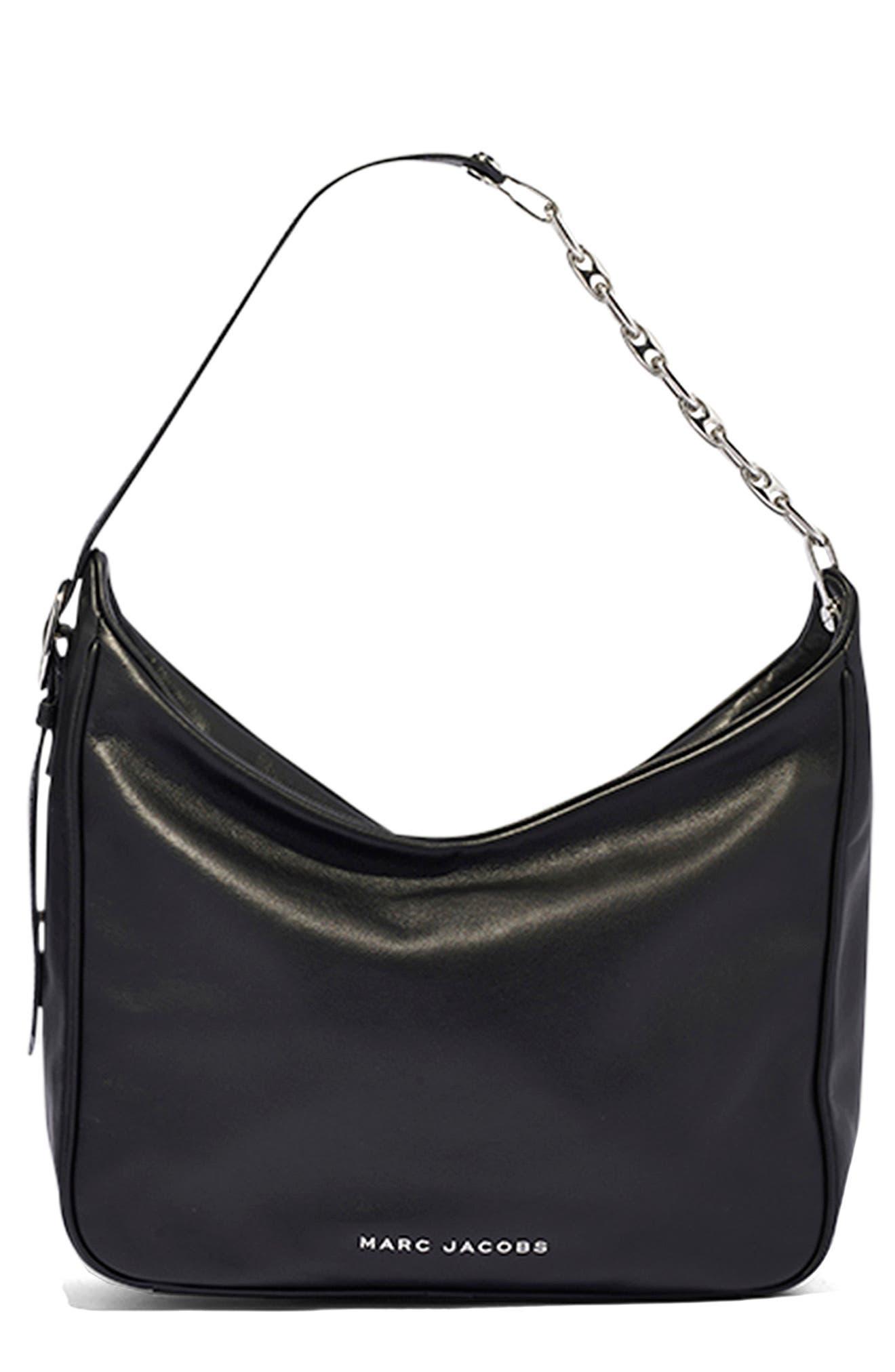 Marc Jacobs Black Leather Hobo Shoulder Bag at Eugene Linn blog