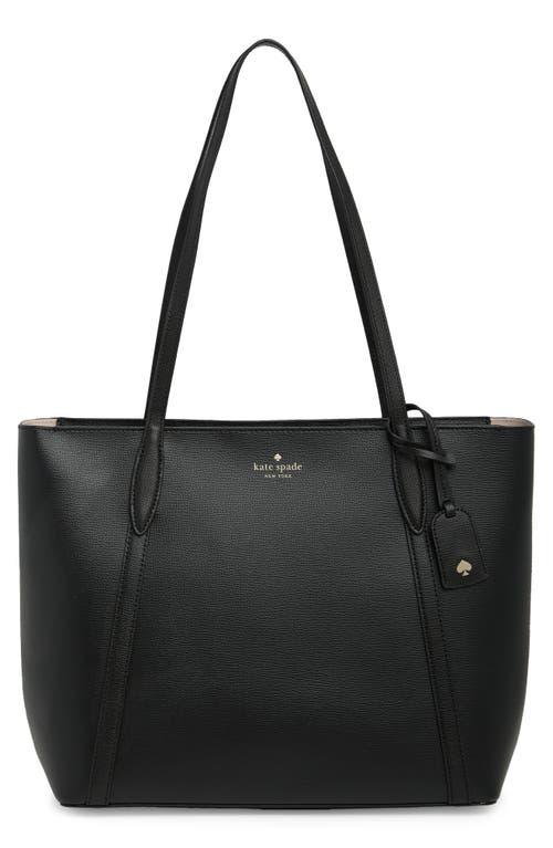 Kate Spade Signature Leather Tote Bag in Black | Lyst