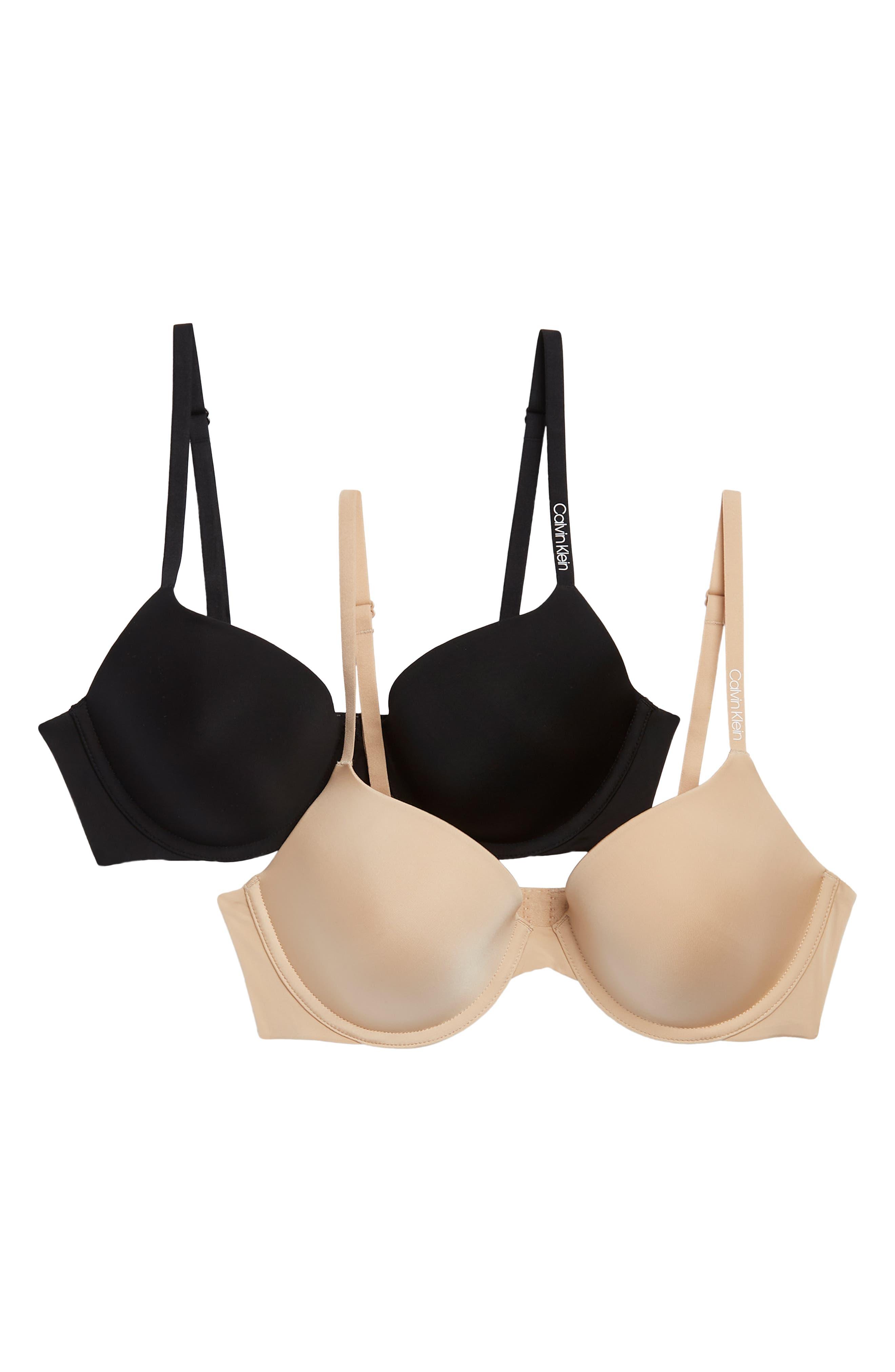 Calvin Klein Pure Micro Lightly Lined Demi Bra in Black | Lyst