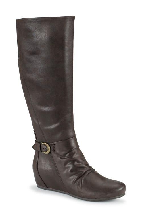 BareTraps Sammy Tall Wedge Boot in Brown | Lyst