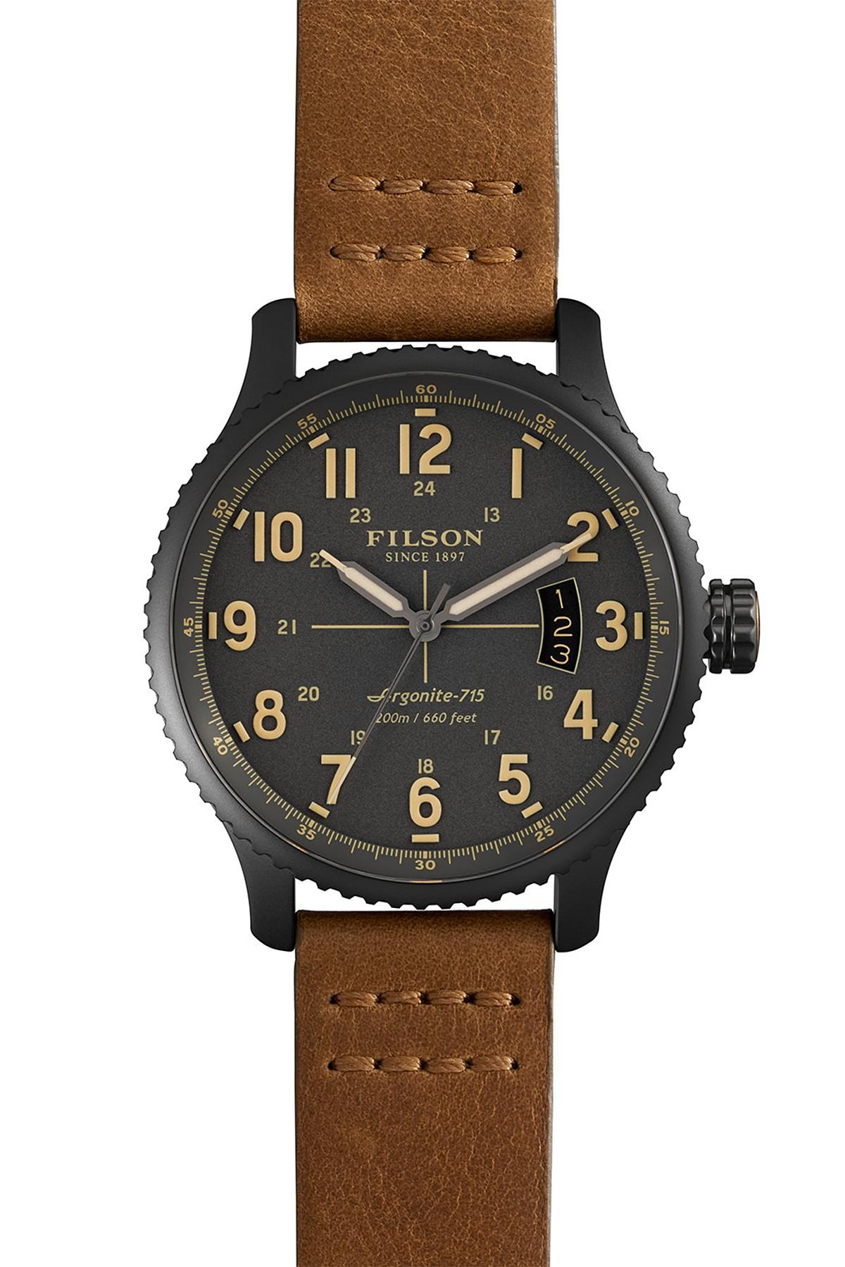 Filson Shinola Mens Smoke Gray 43mm Dial Field Watch Store ...