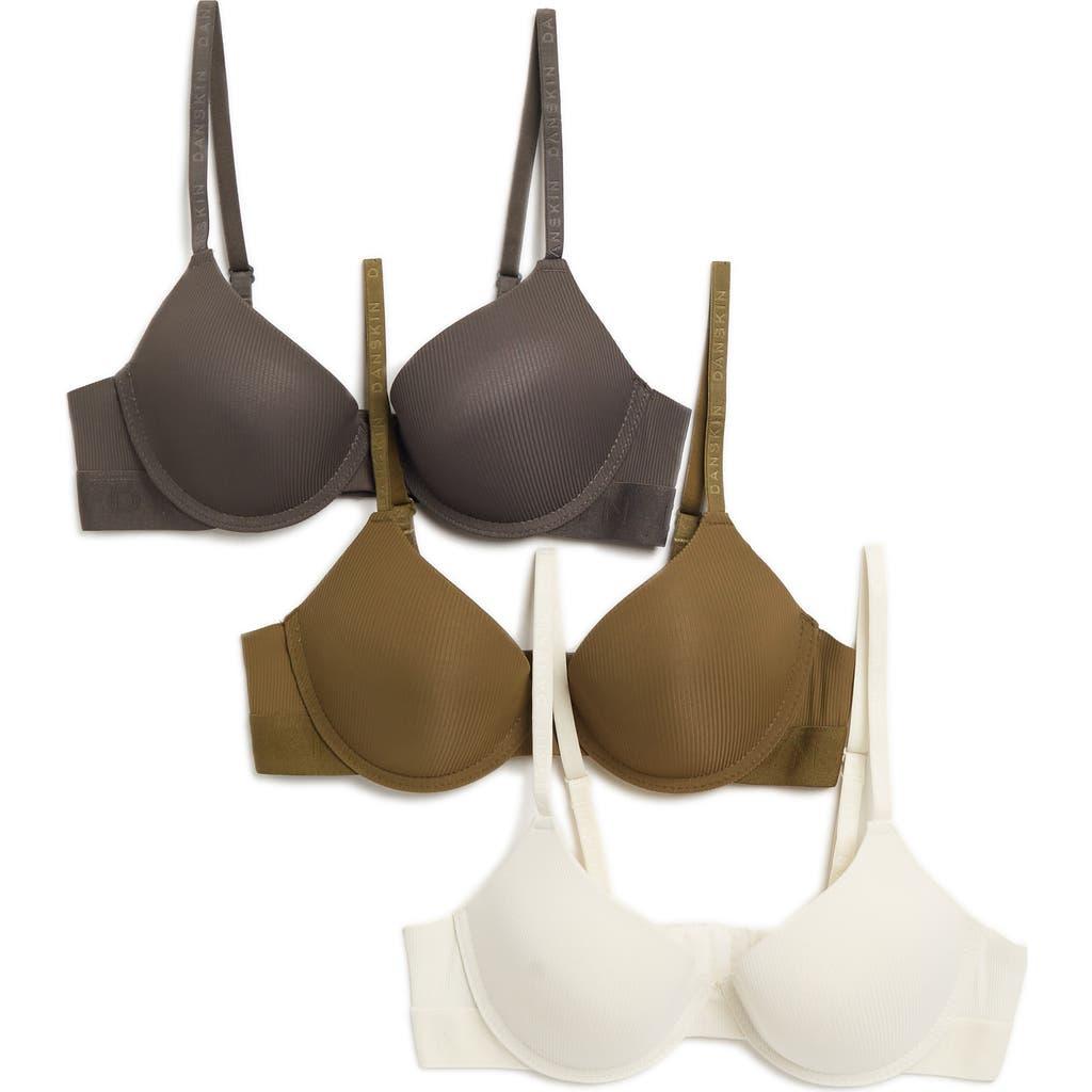 Danskin Assorted Soft Lift 3-Pack Micro Rib Bonded Bras in Brown | Lyst