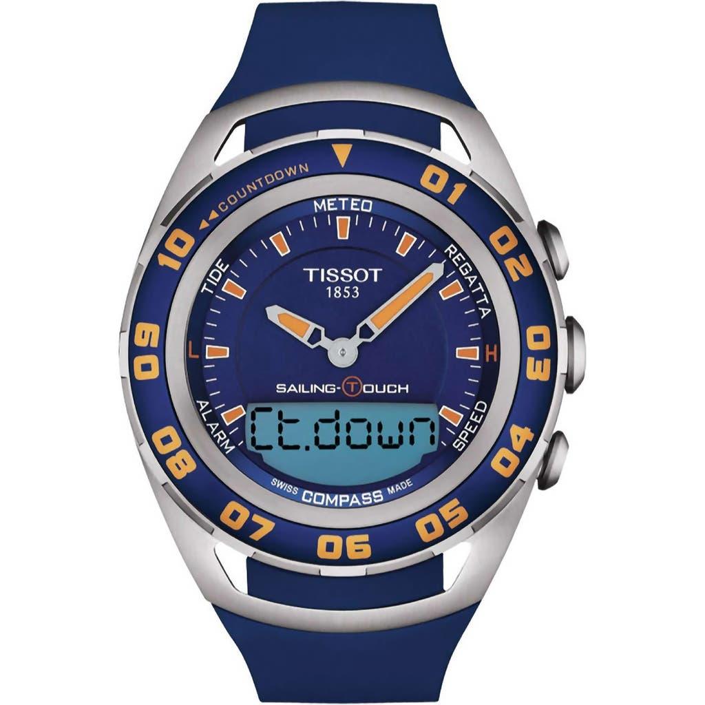 Tissot Swiss Compass Silicone Strap Watch in Blue for Men | Lyst