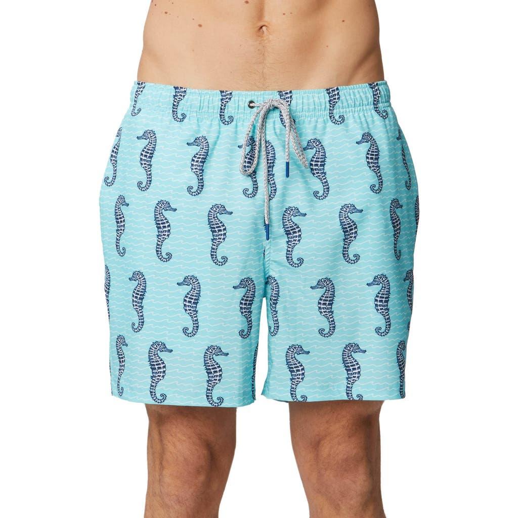 Rainforest Curled Tails Seahorse Stretch Swim Trunks in Blue for Men | Lyst