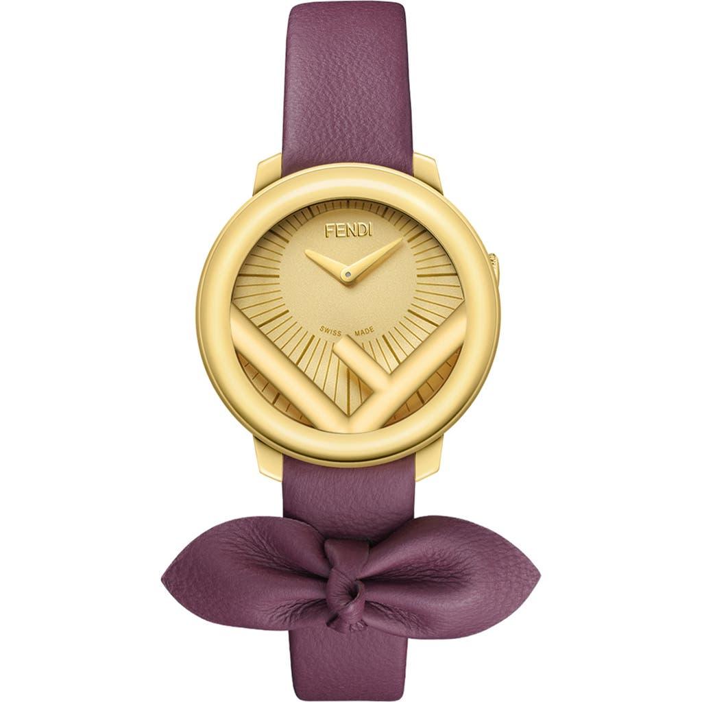 Fendi Run Away Leather Strap Watch, 28Mm in Purple | Lyst
