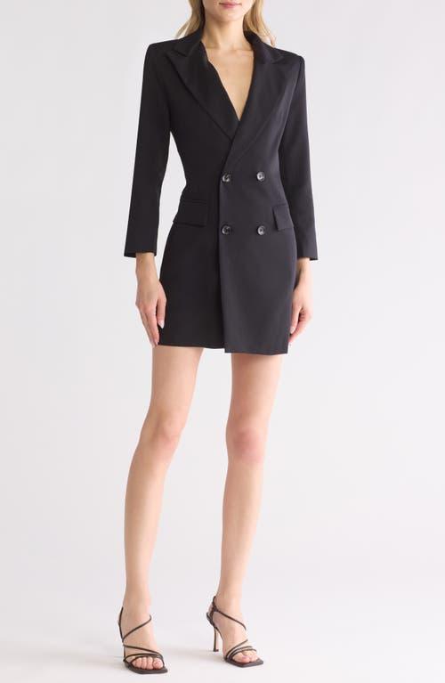 AREA STARS Jax Double Breasted Blazer Dress in Black | Lyst