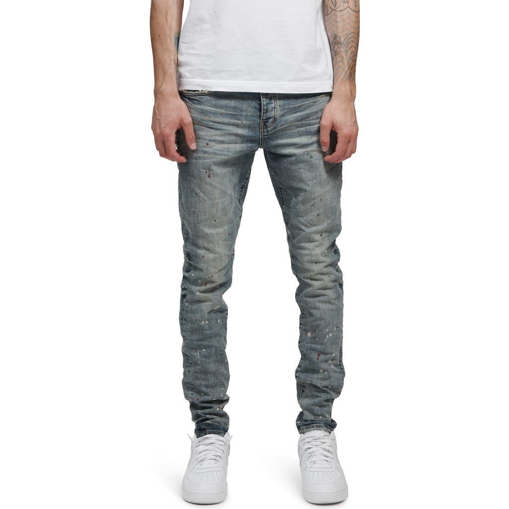 Purple Brand Paint Splatter Slim Fit Jeans in Gray for Men | Lyst