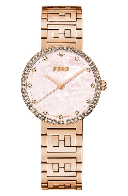Fendi Forever Diamond Swiss Quartz Bracelet Watch, 29Mm in Metallic | Lyst