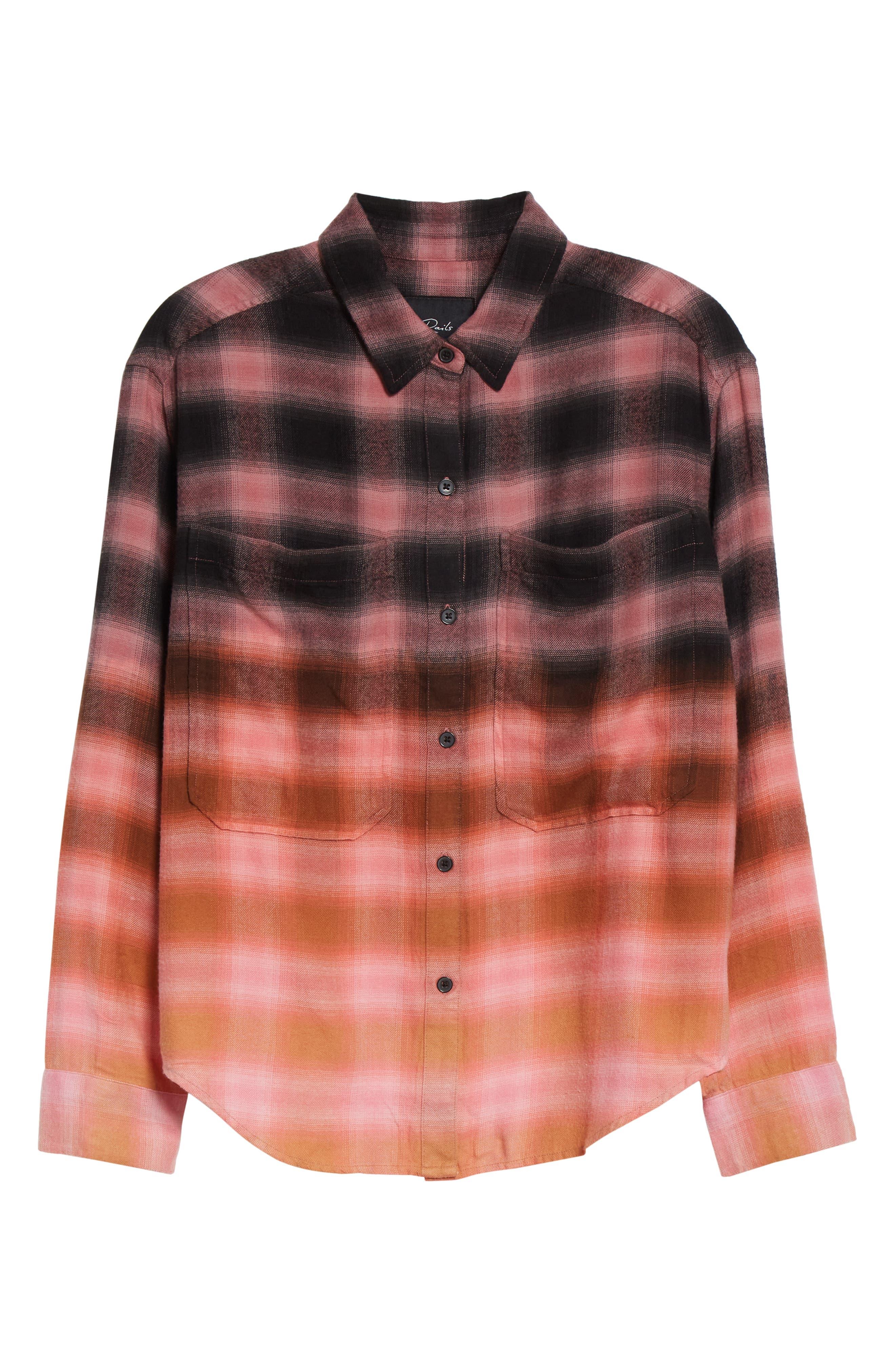 Dipped Dyed Plaid Shirt