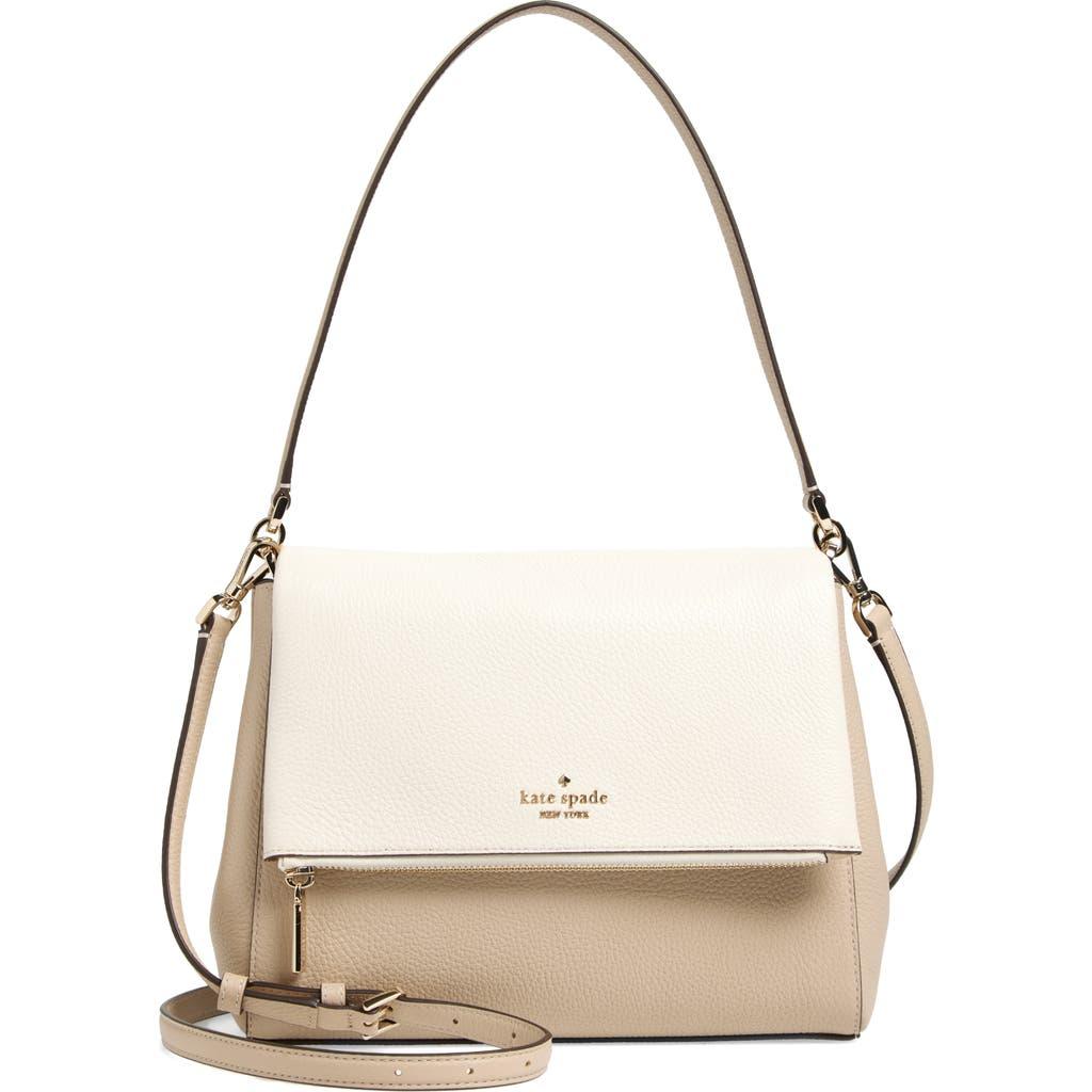 Kate Spade Leila Medium Flap Shoulder Bag in Natural | Lyst