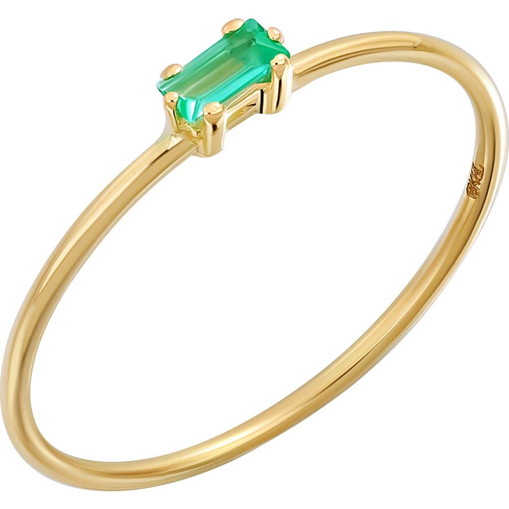Bony Levy 18K Emerald Baguette Ring in Metallic | Lyst