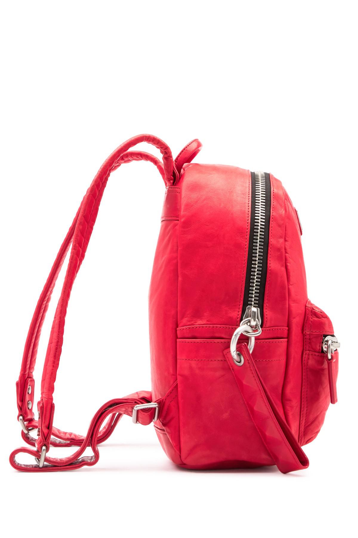 Mcm Red Leather Backpack | IUCN Water