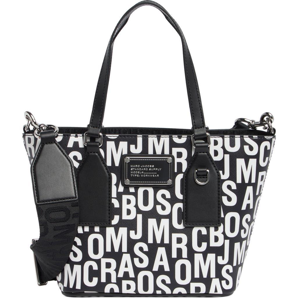 Marc Jacobs Jumbled Logo Small Tote Bag in Black | Lyst