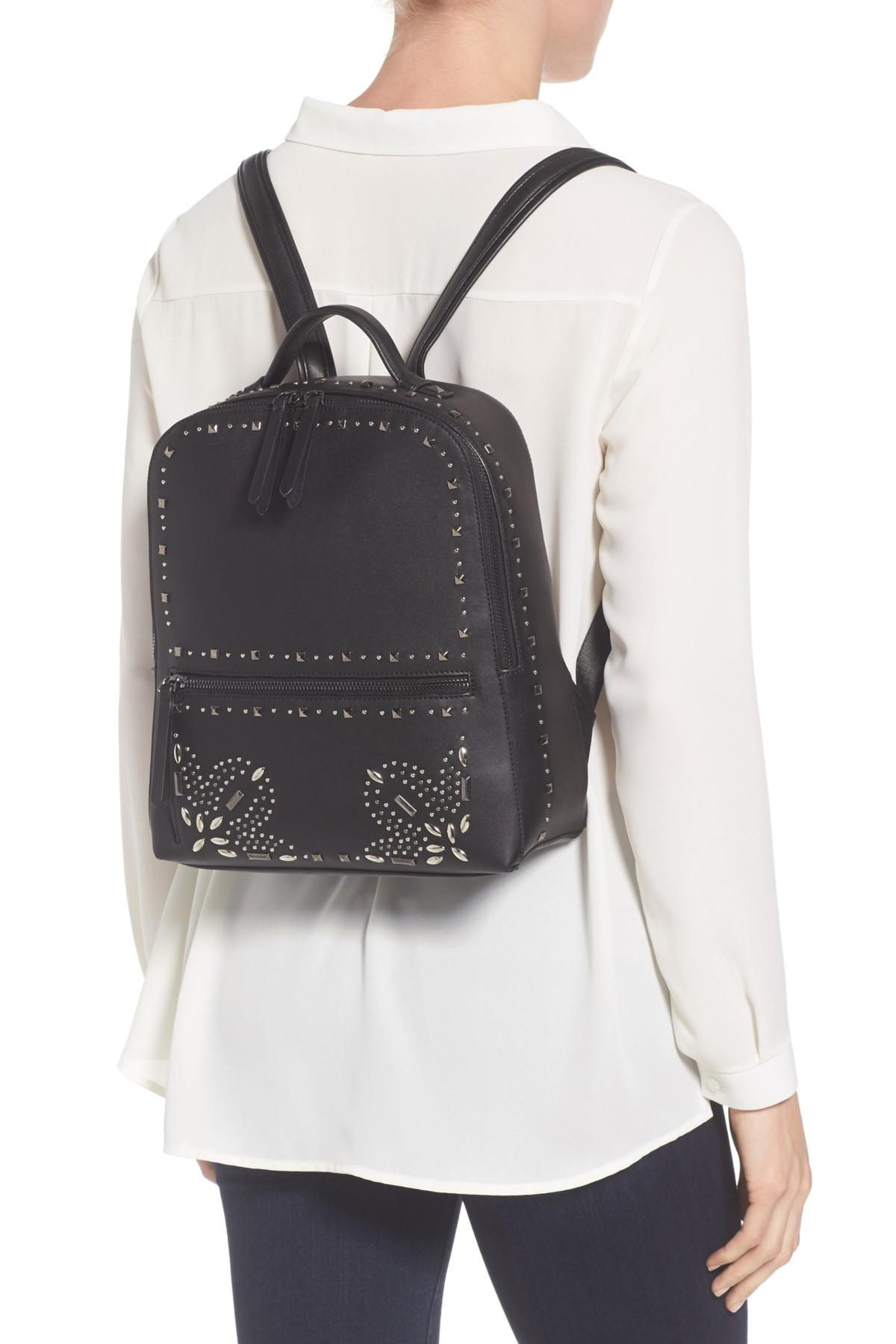 Black Faux Leather Backpack Large | IUCN Water
