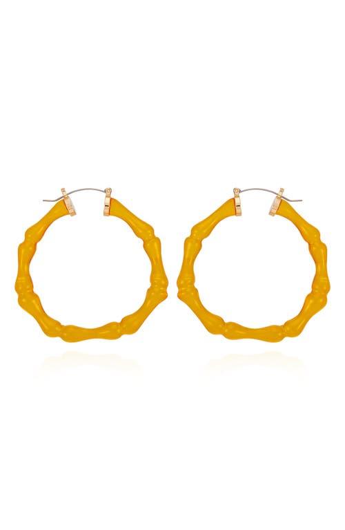 Guess Lucite Bamboo Shape Hoop Earrings Lyst