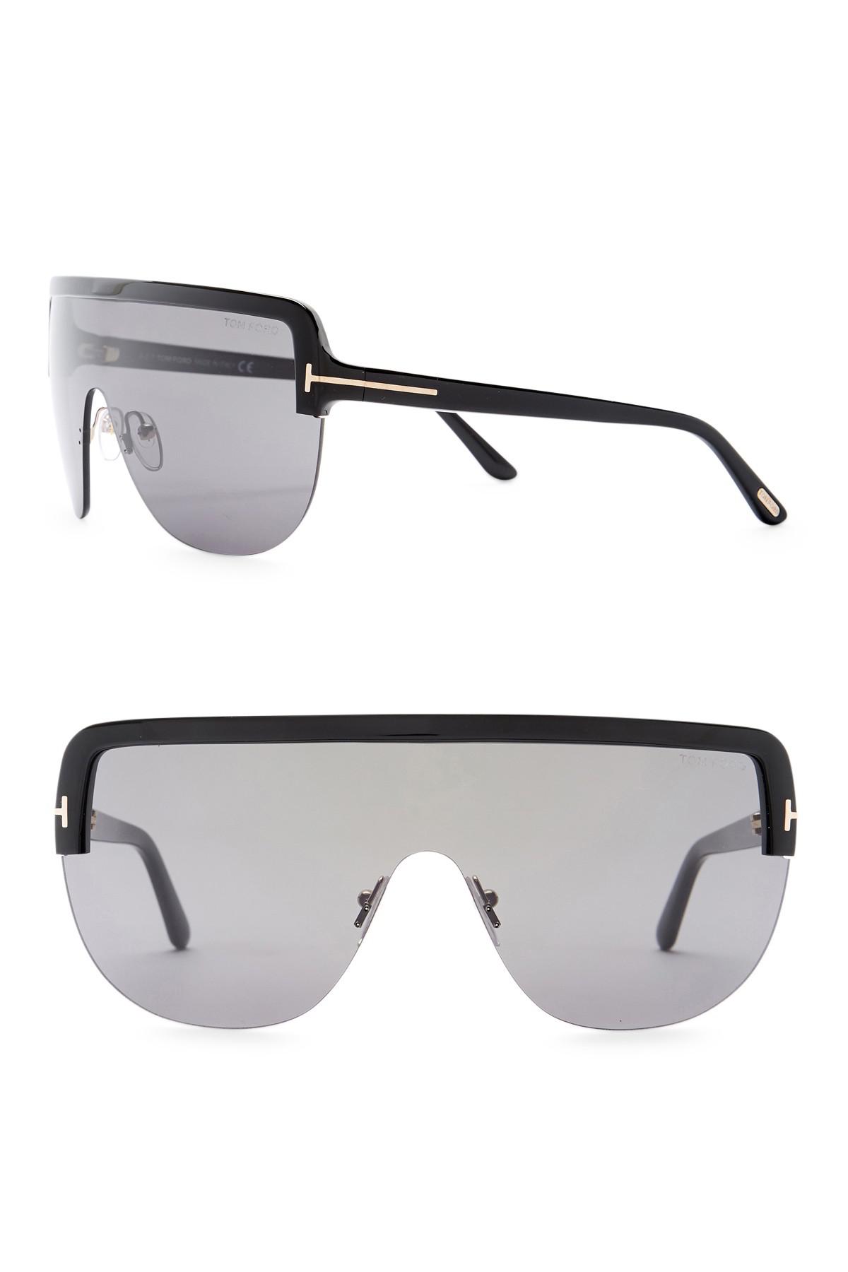 Tom Ford Angus 60mm Flat Top Shield Sunglasses For Men Lyst