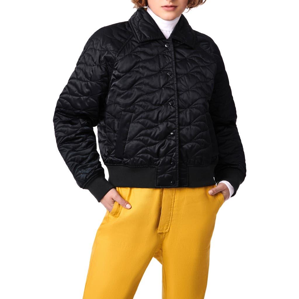 Bernardo Quilted Satin Jacket in Black | Lyst