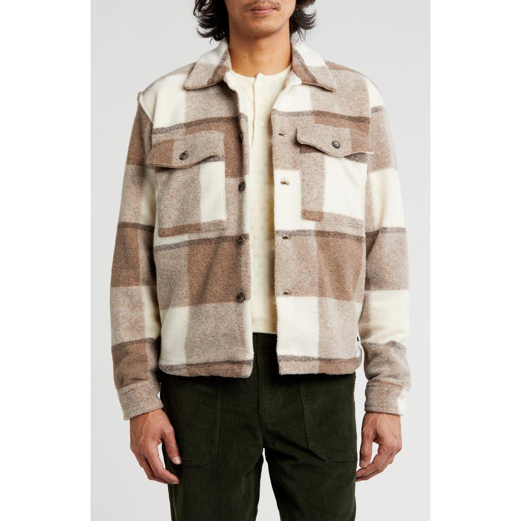 Civil Society Plaid Polyester Shirt Jacket in Natural for Men | Lyst