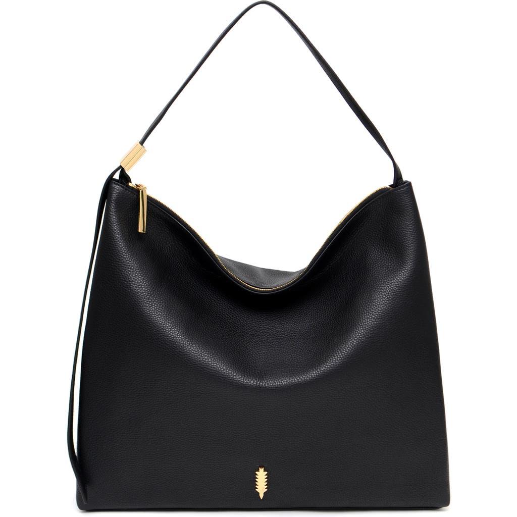 thacker Gina Leather Shoulder Bag in Black | Lyst