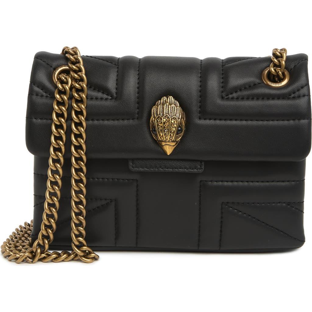 Kurt Geiger Kensington Leather Mini Crossbody Bag in Black | Lyst