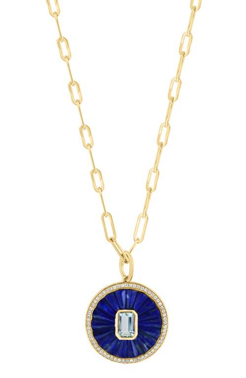 Effy 14K Diamond & Lapis Lazuli Pendant Necklace in Blue | Lyst