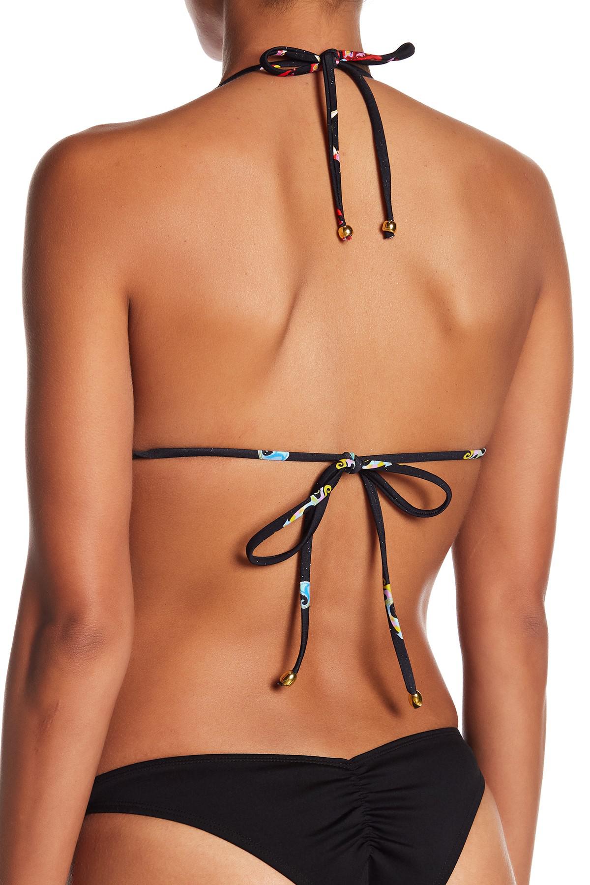 Lyst Cynthia Rowley Maillot Triangle Bikini Top In Black