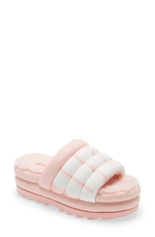 UGG Maxi Genuine Shearling Lined Sandal in Pink | Lyst