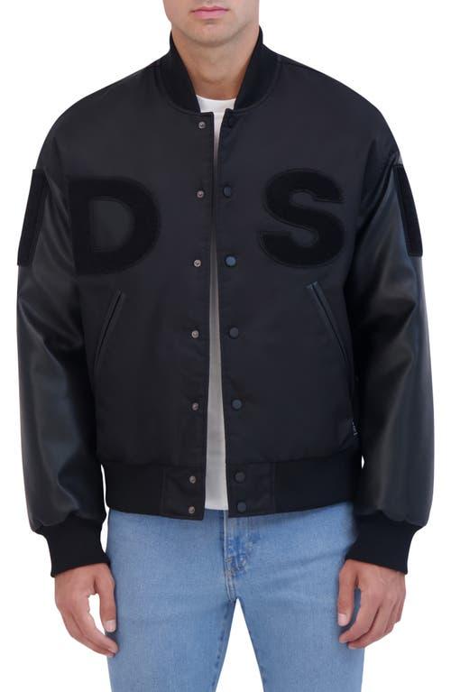 Hudson Jeans Logo Varsity Jacket in Black for Men | Lyst