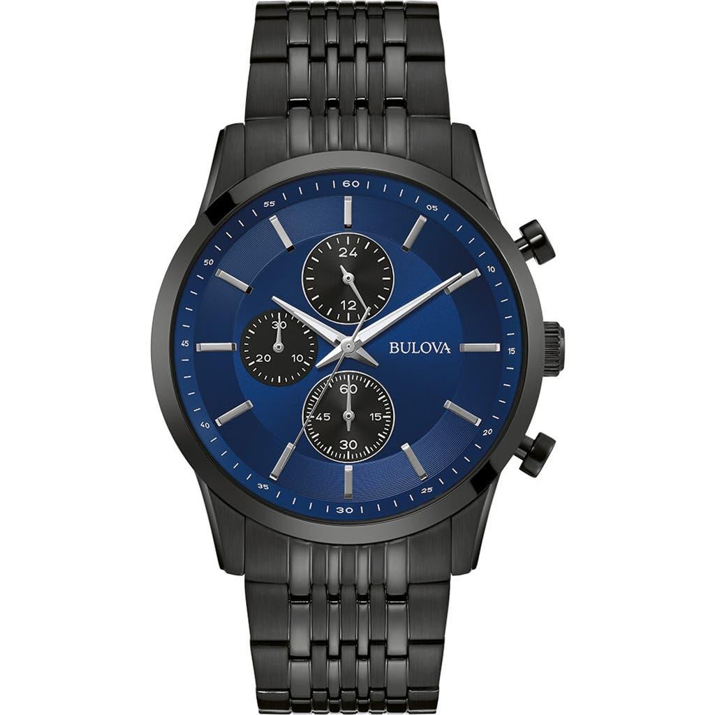 Bulova Stainless Steel Chronograph Quartz Bracelet Watch, 42Mm in Blue ...
