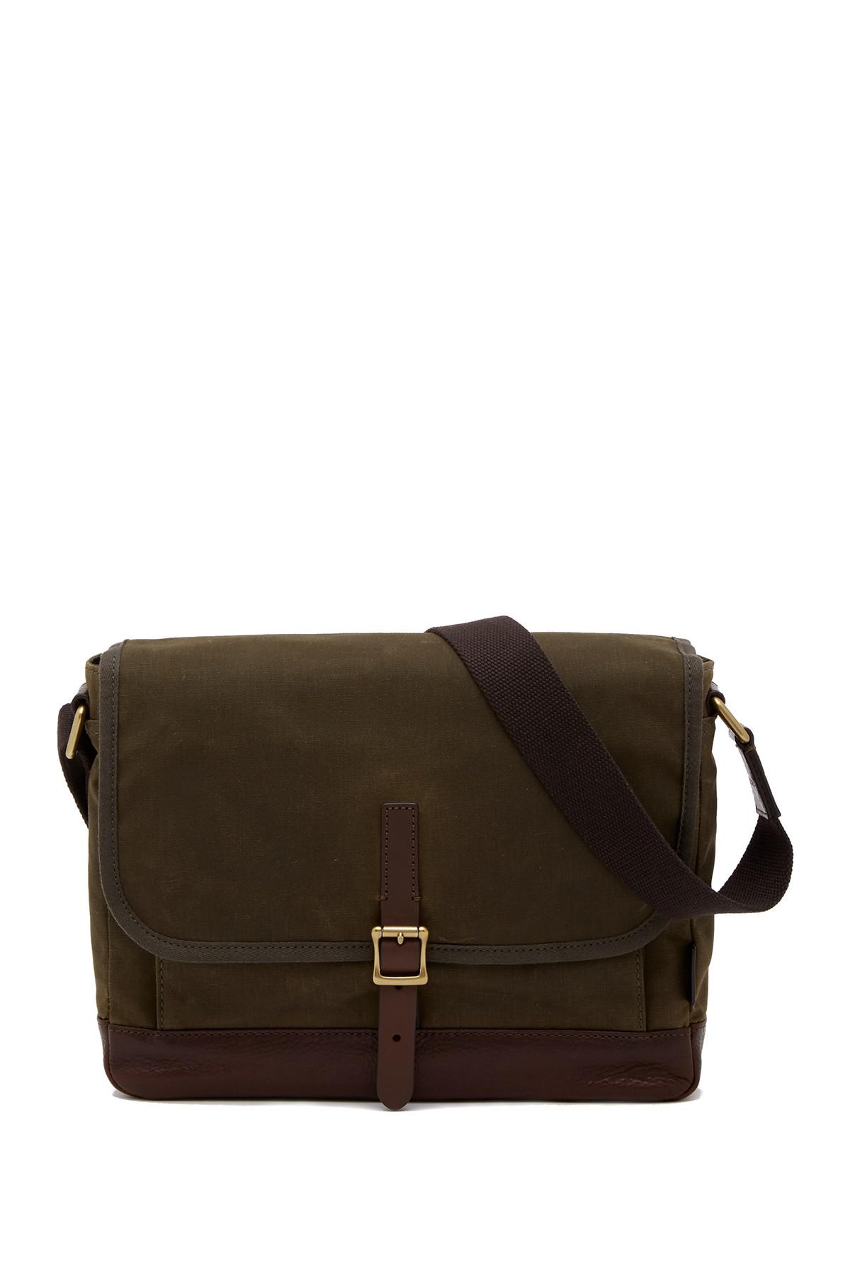Fossil Defender Waxed Canvas Messenger Bag Iucn Water