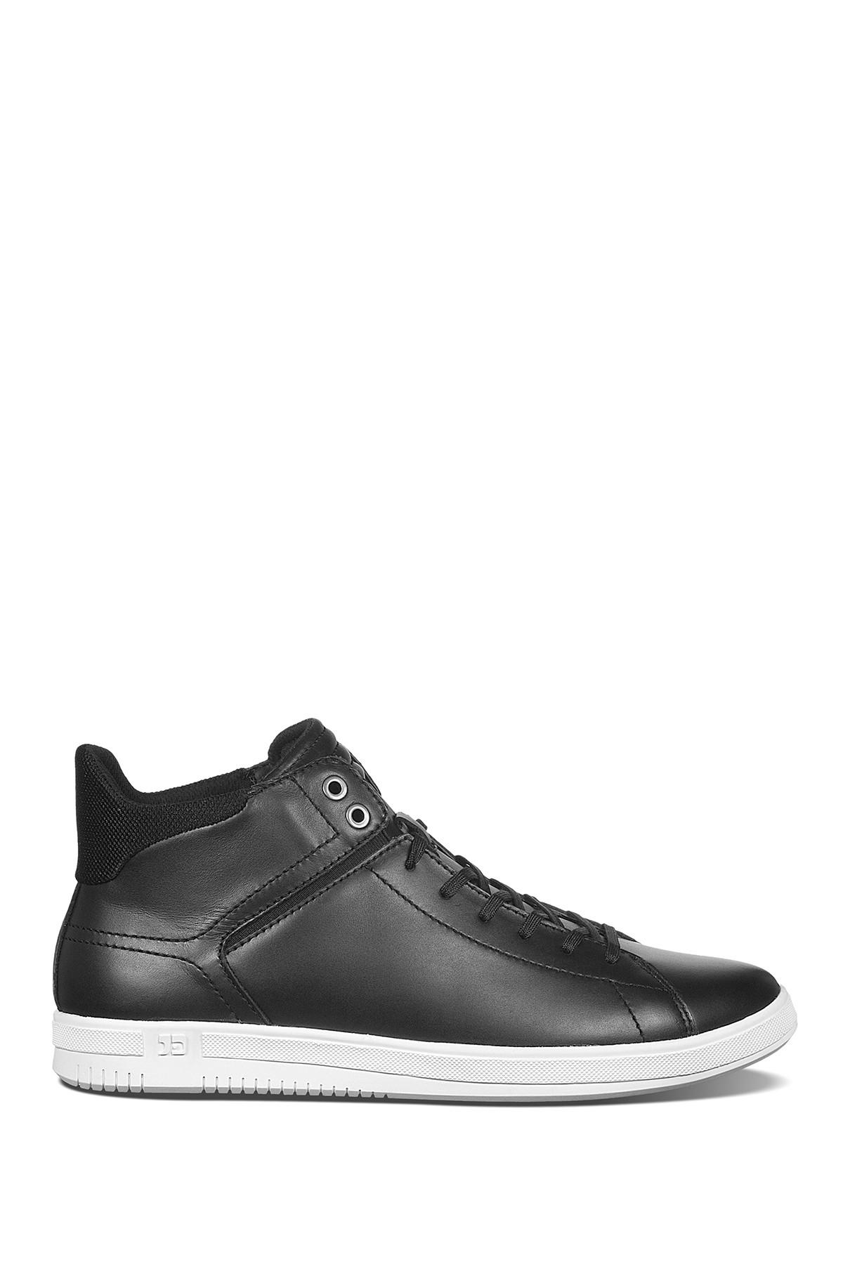 Joe's Jeans Joe Z Mid Top Leather Sneaker in Black for Men - Lyst