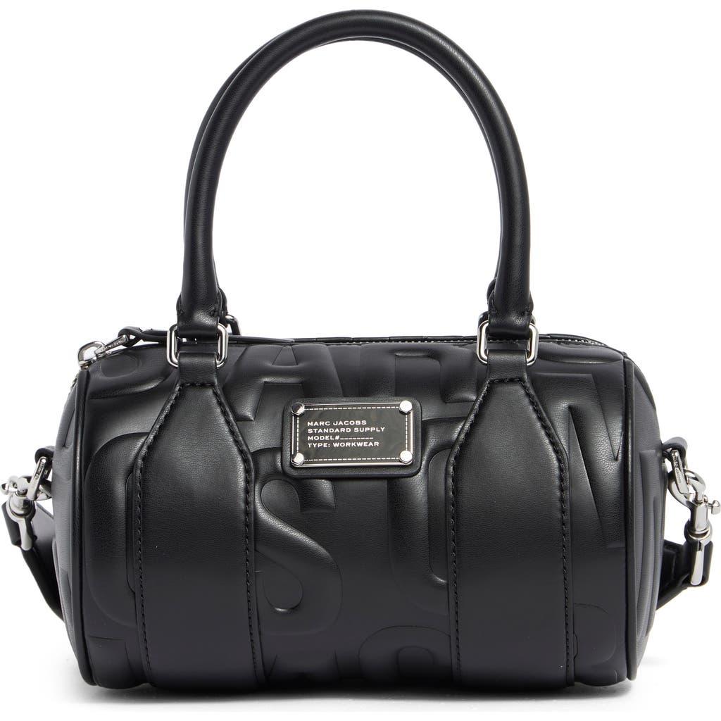 Marc Jacobs Embossed Leather Barrel Bag in Black | Lyst