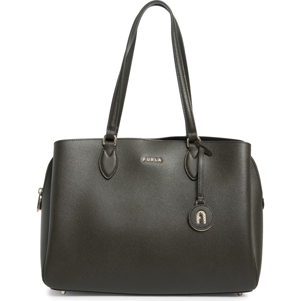 Furla Minerva Leather Tote Bag In Black Lyst