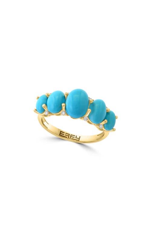 Effy Diamond Row Ring in Blue | Lyst