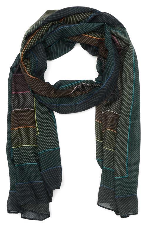 Kurt Geiger Border Scarf in Black | Lyst
