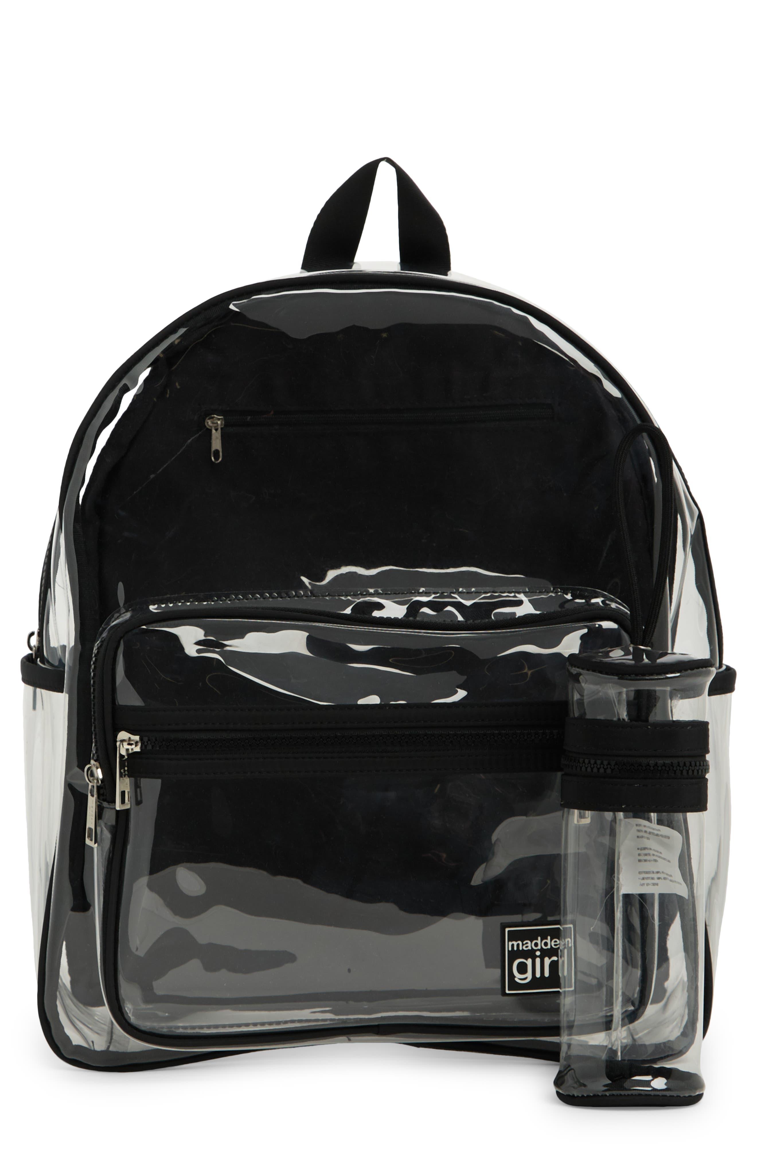 Madden Girl Clear Vinyl Backpack in Black | Lyst