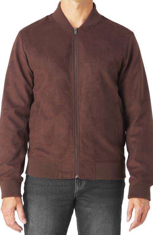 Slate & Stone Faux Leather Bomber Jacket in Brown for Men | Lyst