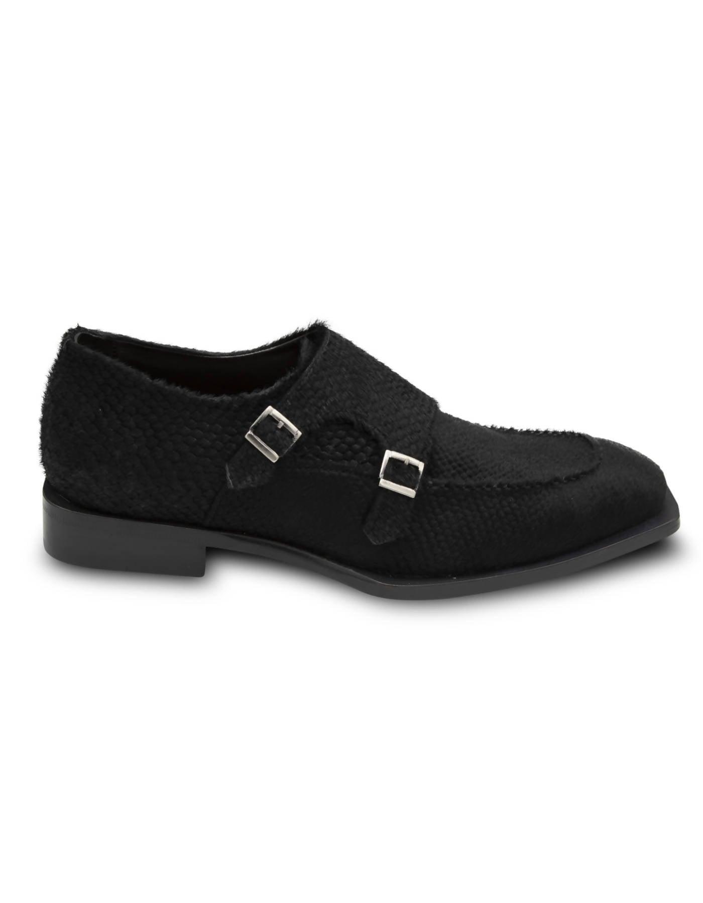 Mercader + Double Monk Box Calf in Black | Lyst