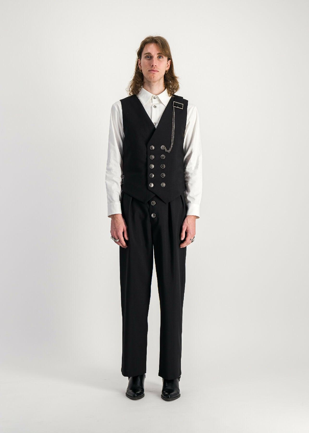 esther bancel Black Butler Vest - Héritage Line in White | Lyst