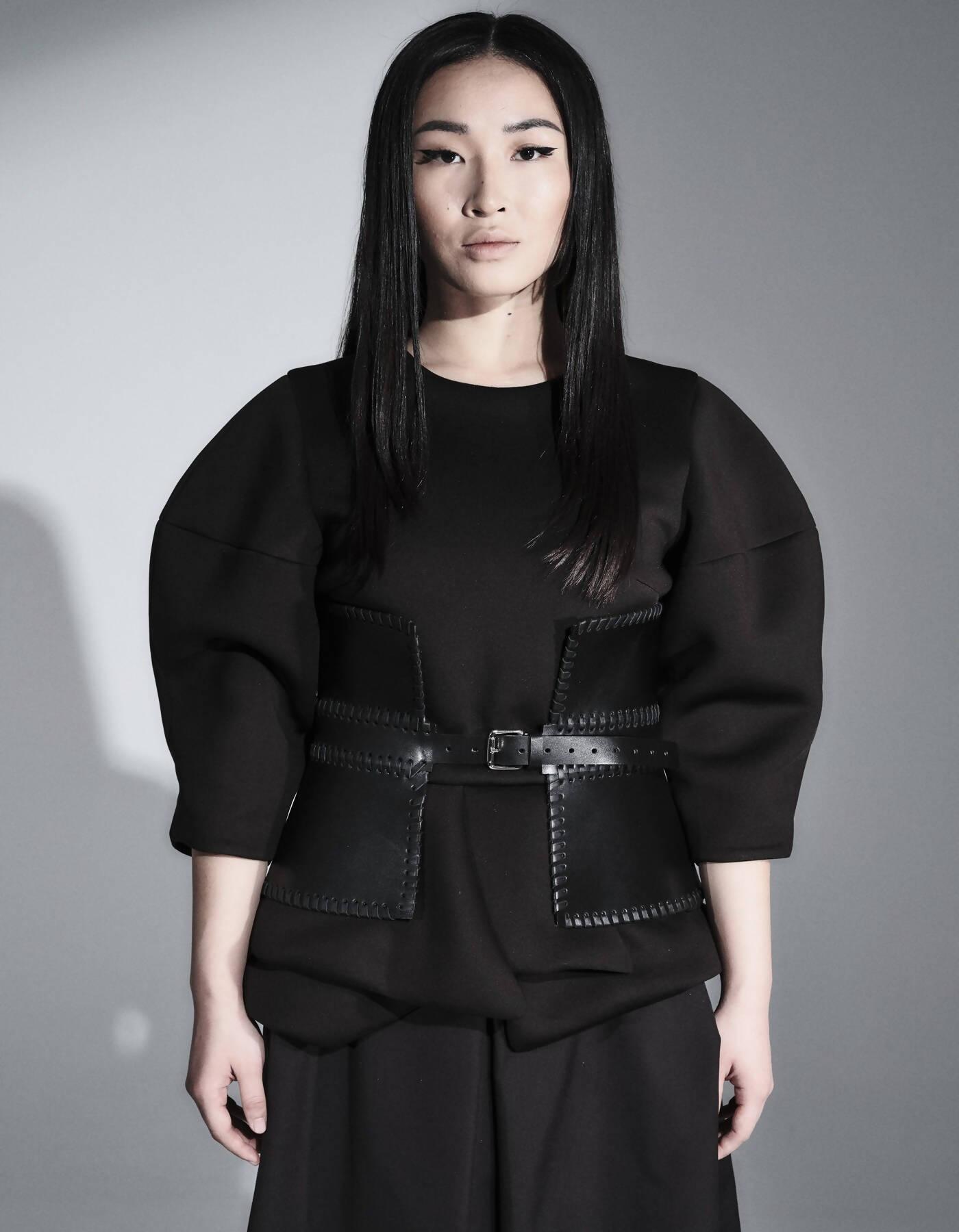 Hay Frida Goddess Warrior Leather Corset in Black | Lyst