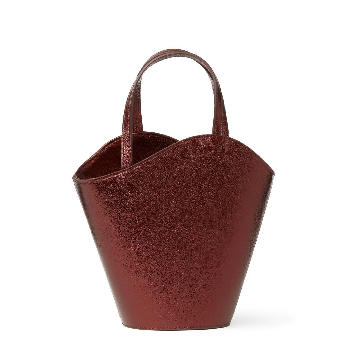Natalie Dennis Iconic Infinity Handbag In Burgundy And Red | Lyst
