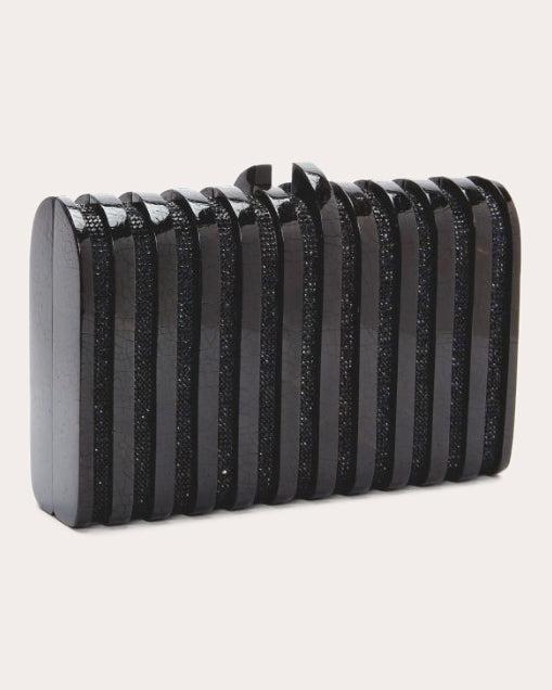 Emm Kuo Rodeo Swarovski Crystal-Embellished Shell Clutch in Black | Lyst