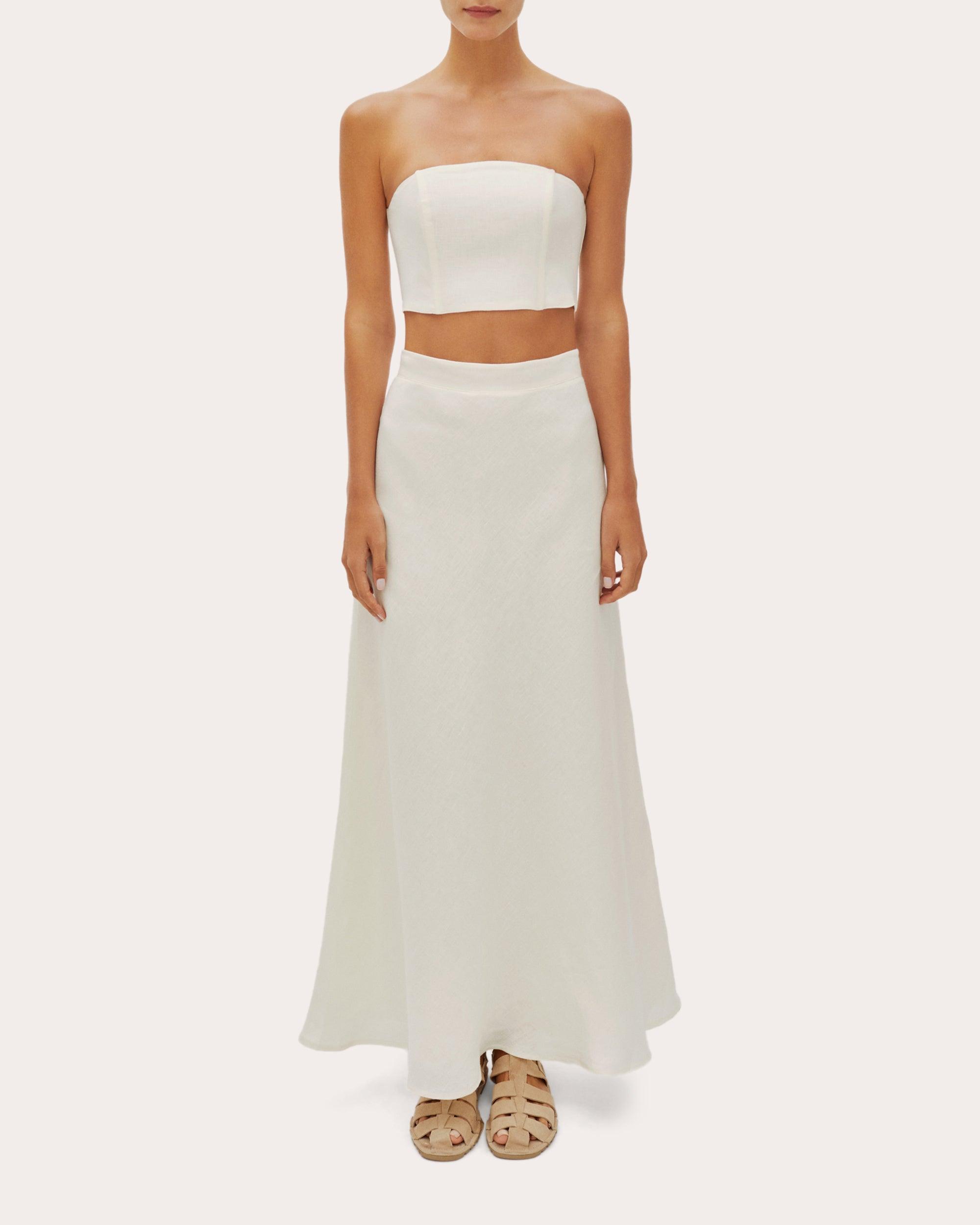 Labeca 'Clara Linen Maxi Skirt in Natural | Lyst