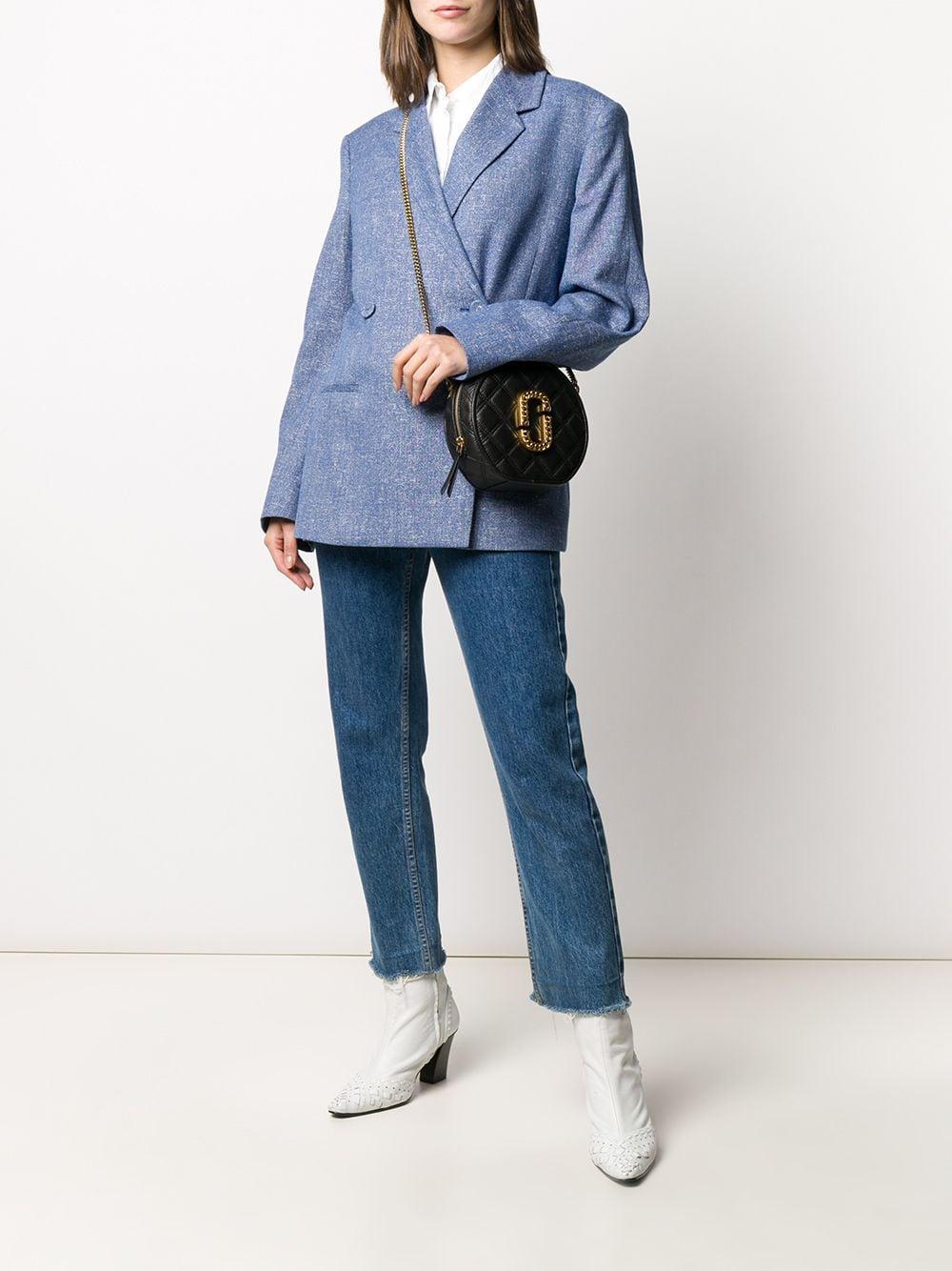 Marc Jacobs The Status Round Crossbody Black | Lyst