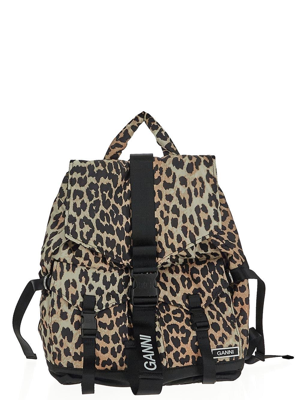 Ganni Backpack Woman in Black | Lyst