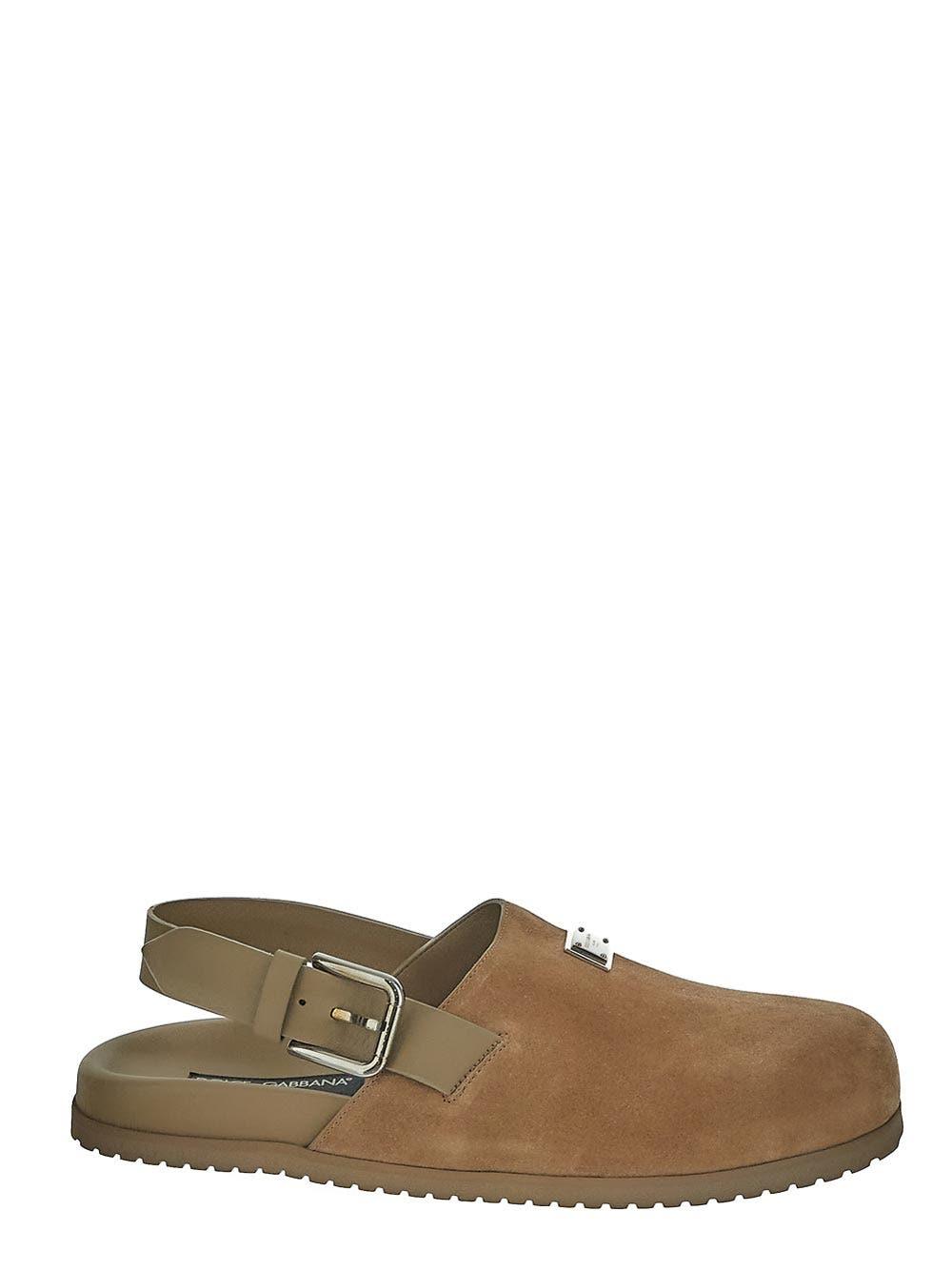 Dolce & Gabbana Suede Mule in Natural for Men | Lyst